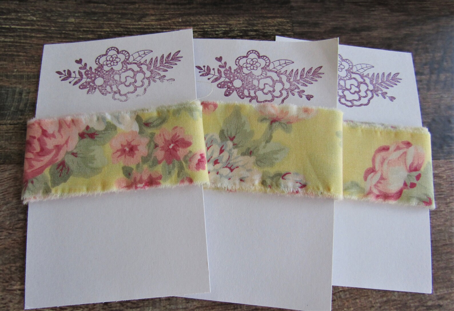 VINTAGE Hand Torn FABRIC RIBBON, Shabby Chic Fabric Ribbon, Frayed Edge ...