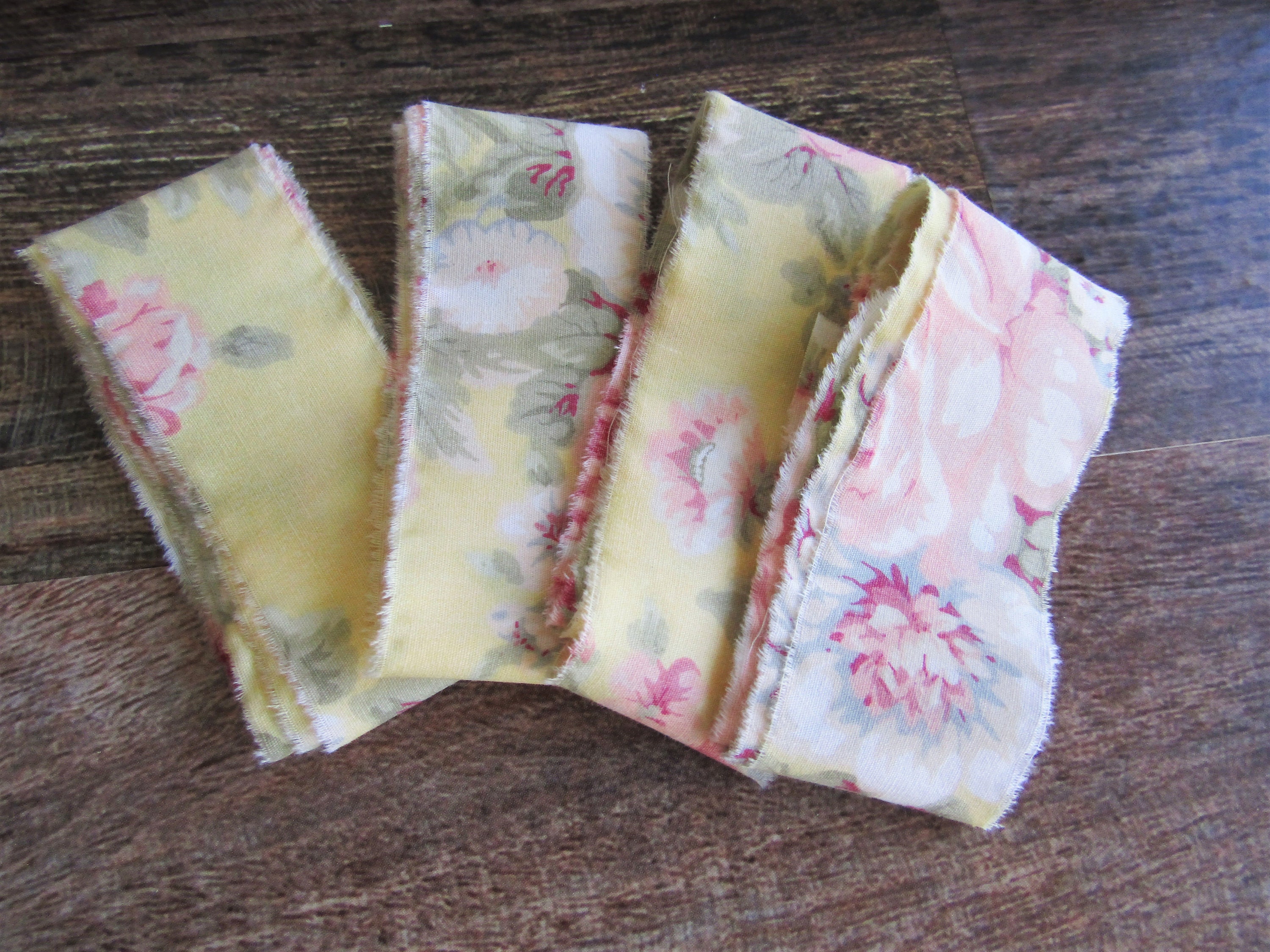 VINTAGE Hand Torn FABRIC RIBBON Shabby Chic Fabric Ribbon - Etsy