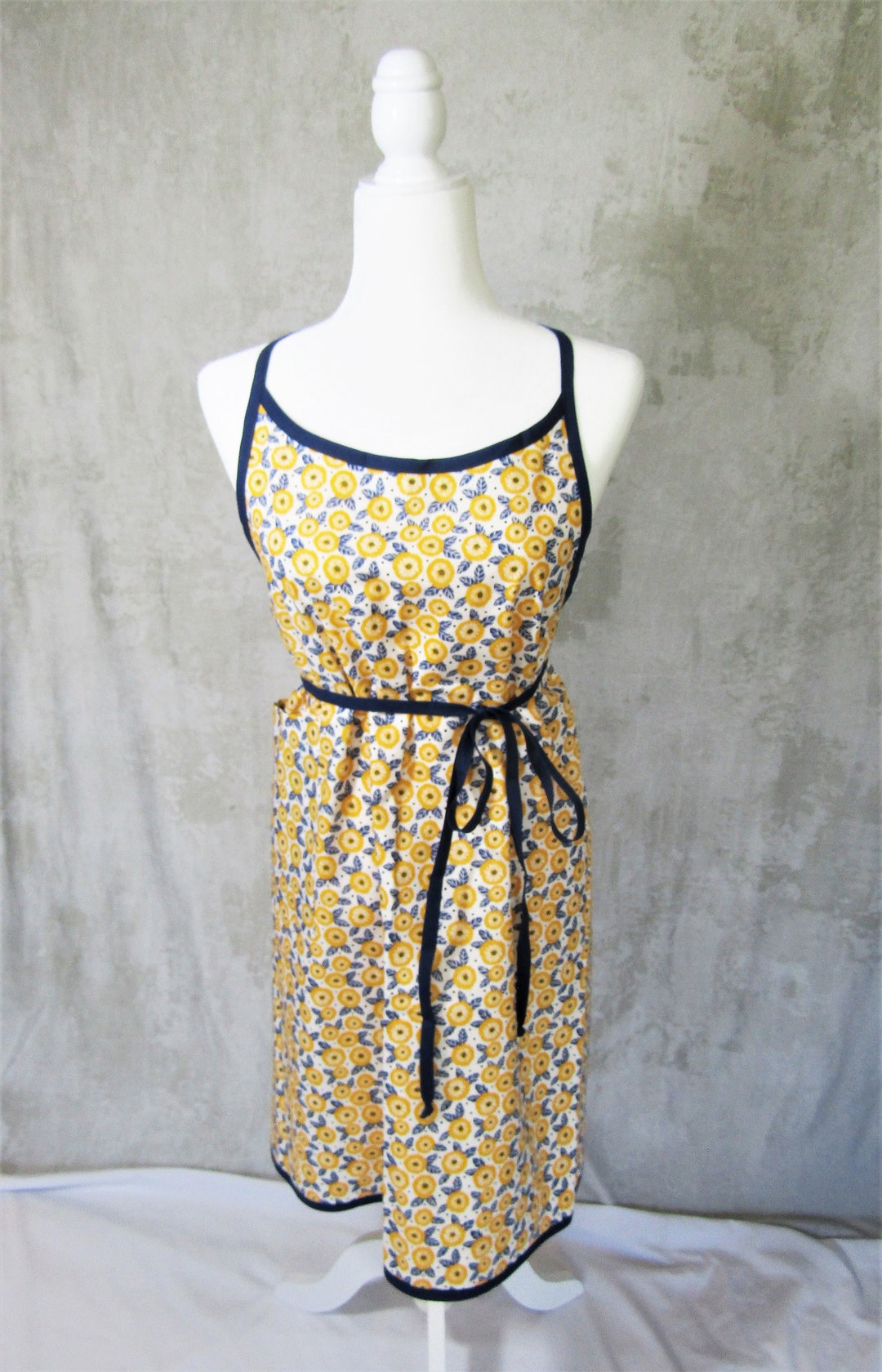 REVERSIBLE Full Kitchen Apron, Updated Chef-style Apron, BOHO FLORAL ...