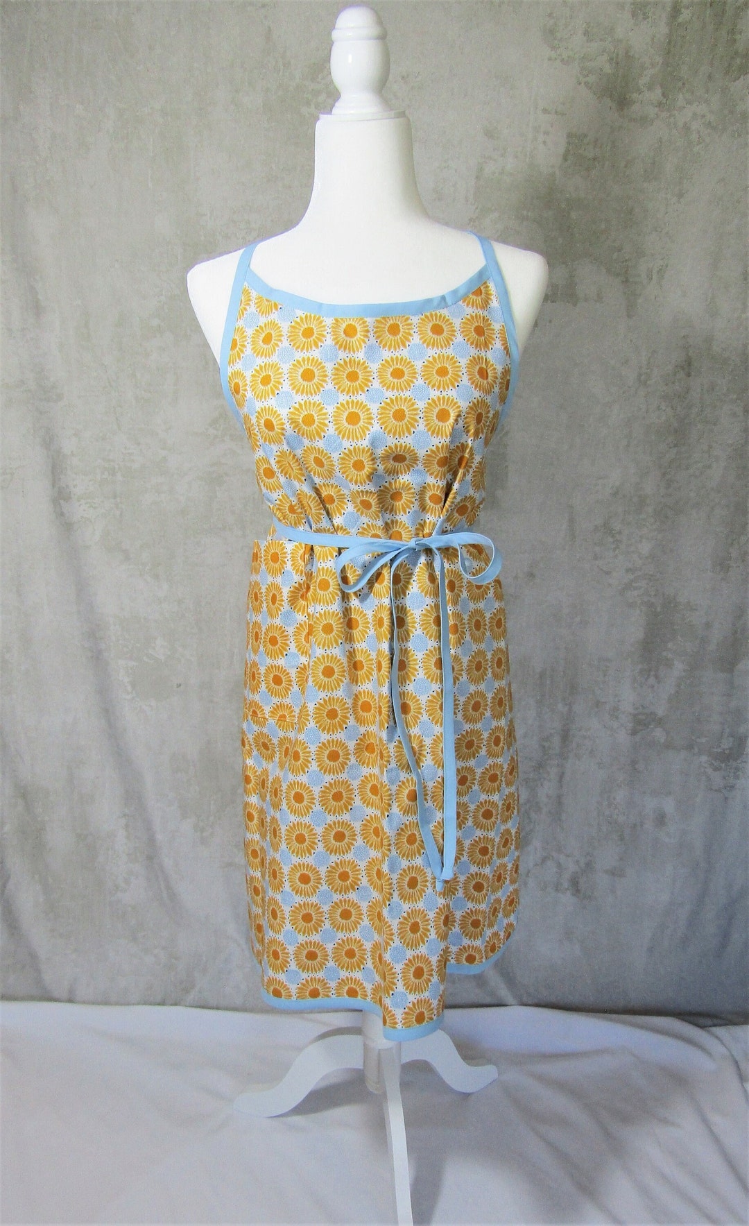 Reversible Floral Print Kitchen Apron: Boho Chef-style Cotton Apron - Etsy