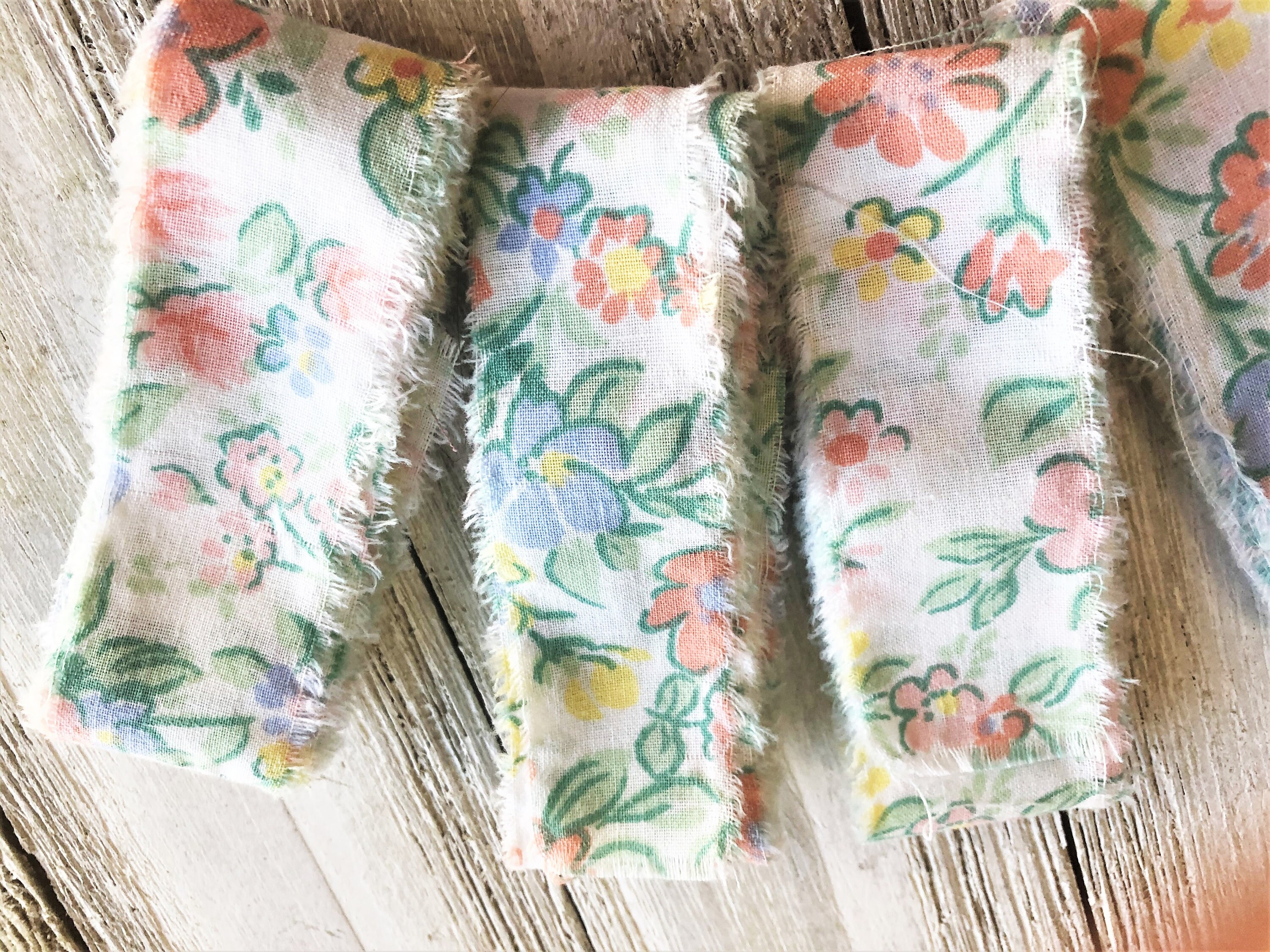 VINTAGE Hand Torn FABRIC RIBBON Shabby Chic Fabric Ribbon | Etsy