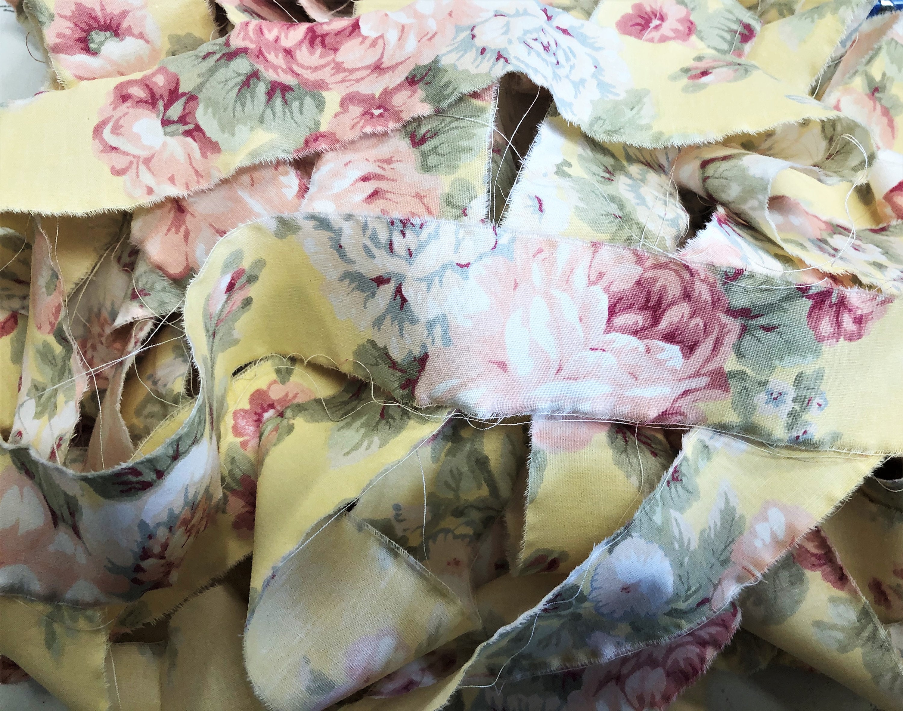 VINTAGE Hand Torn FABRIC RIBBON Shabby Chic Fabric Ribbon - Etsy