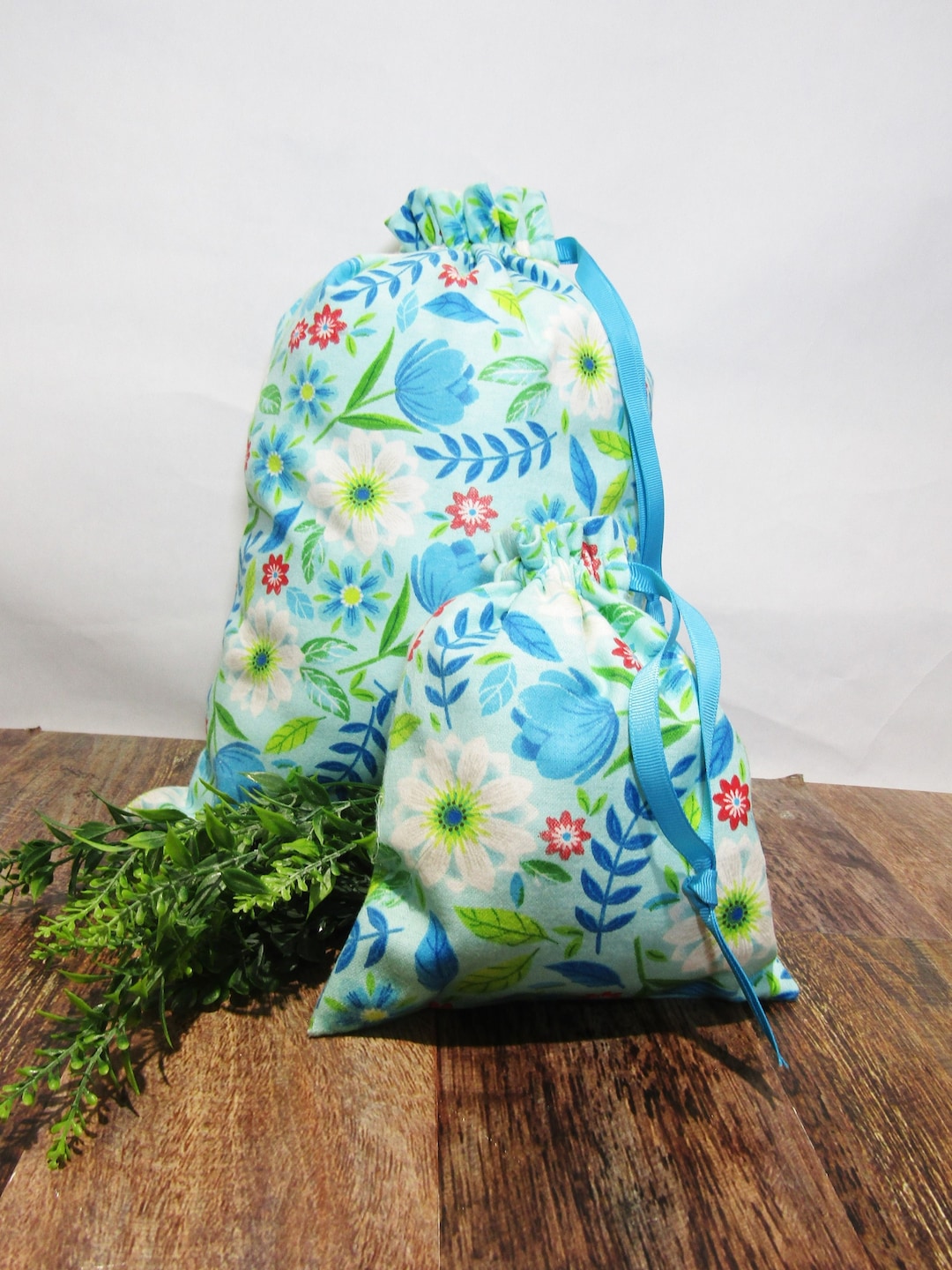 Eco-friendly Gift Bags, BOHO FLORAL Print Fabric Gift Bags, All ...