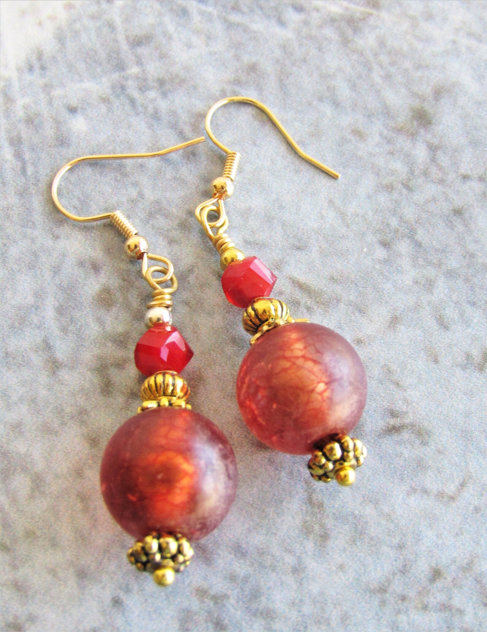 DIY EARRINGS KIT Acrylic Bead Earrings Kit Red Acrylic & - Etsy
