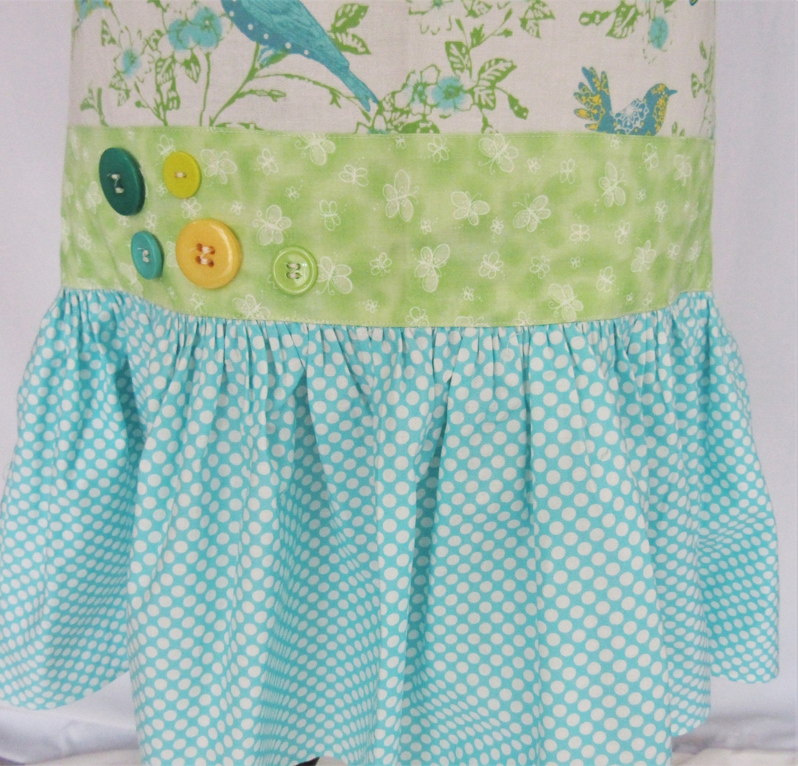 FULL KITCHEN APRON Shabby Chic Apron Vintage Style Ruffled | Etsy