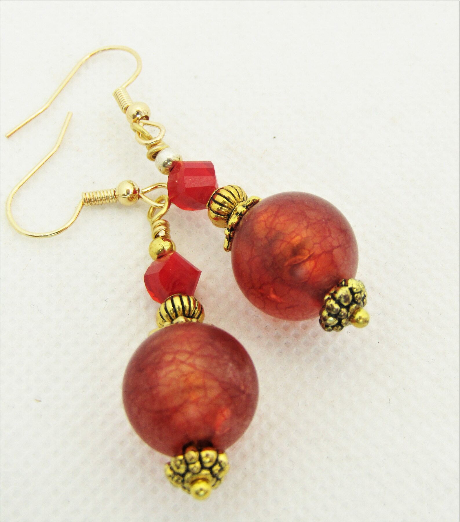 DIY EARRINGS KIT Acrylic Bead Earrings Kit Red Acrylic & - Etsy