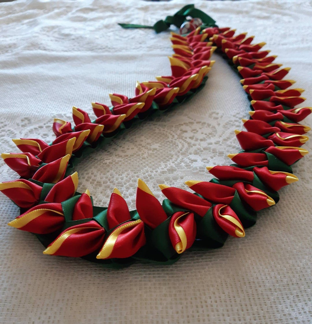 AU Based! Heliconia Ribbon Lei (red/yellow) - Etsy Australia