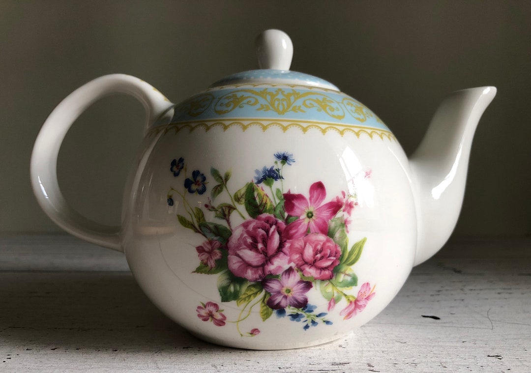 Vintage Teapot English Garden | the English Table - Etsy