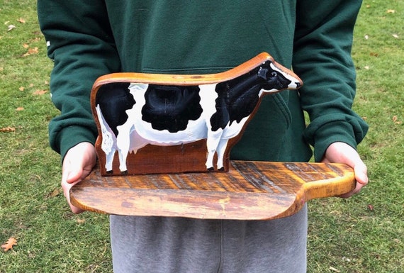 Carved Wooden Cow
