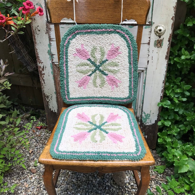 Hooked Chair Pads - Etsy