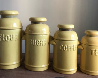 Yellow Canister Set - Etsy
