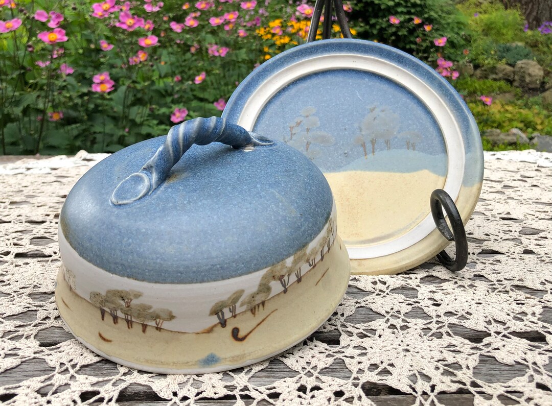 Large Cheese Dome Vintage Pottery Butter Dish - Etsy