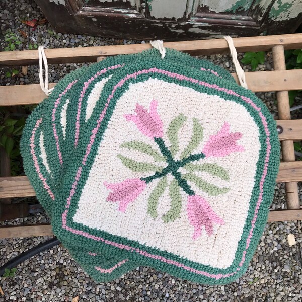 Hooked Chair Pads - Etsy