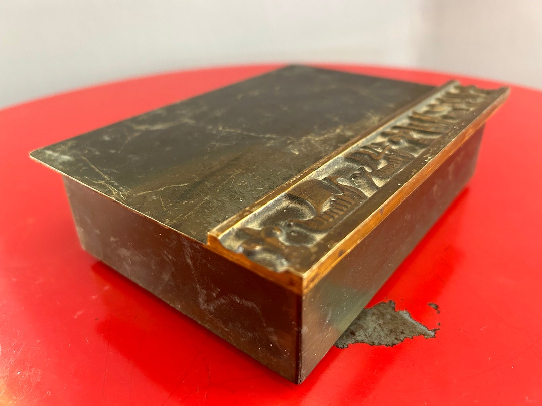 Vintage Viking Bronze Cigar Cigarette Box Nordisk Malm - Etsy