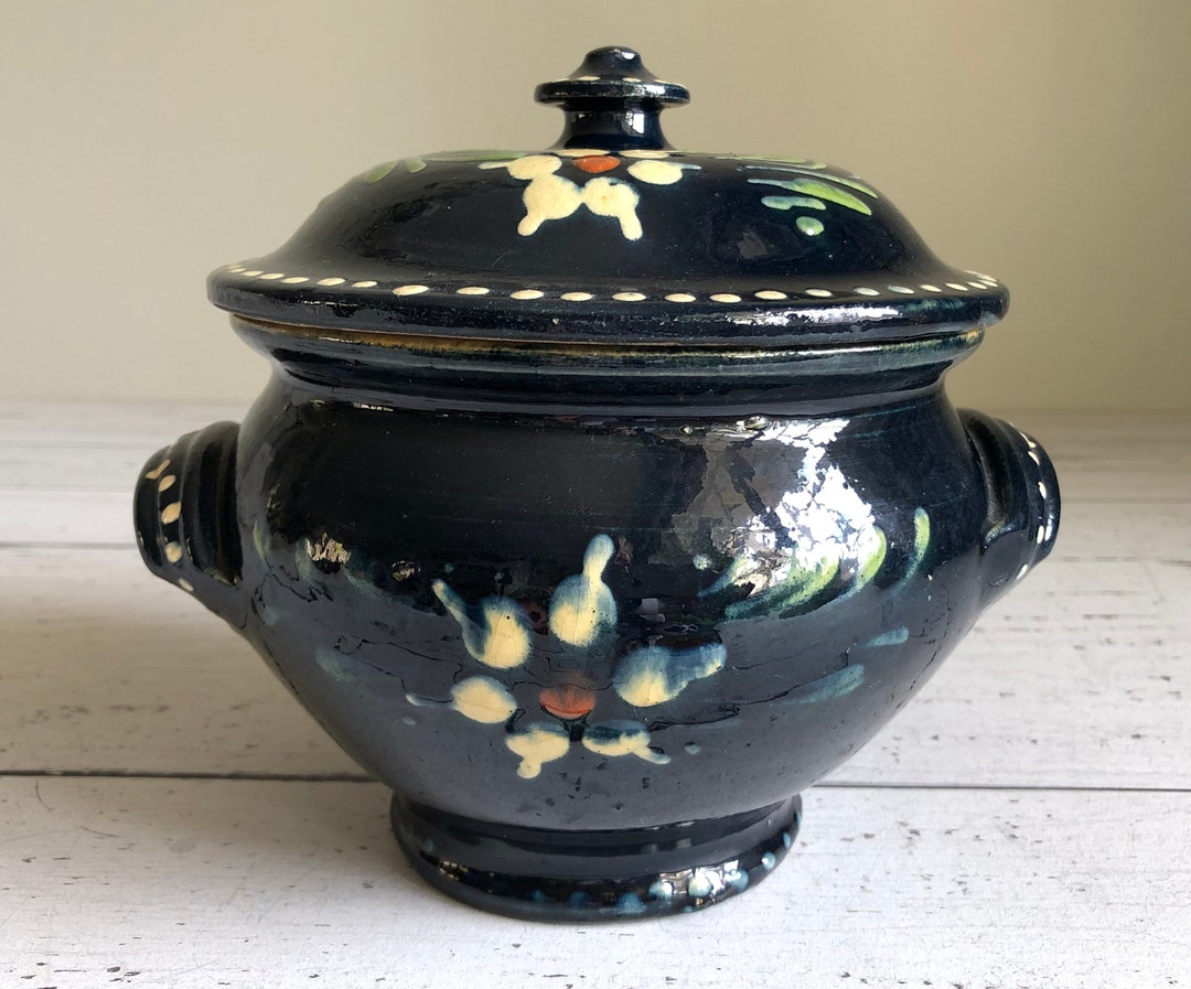 Vintage Soufflenheim Pottery Covered Casserole Bean Pot 3 - Etsy UK