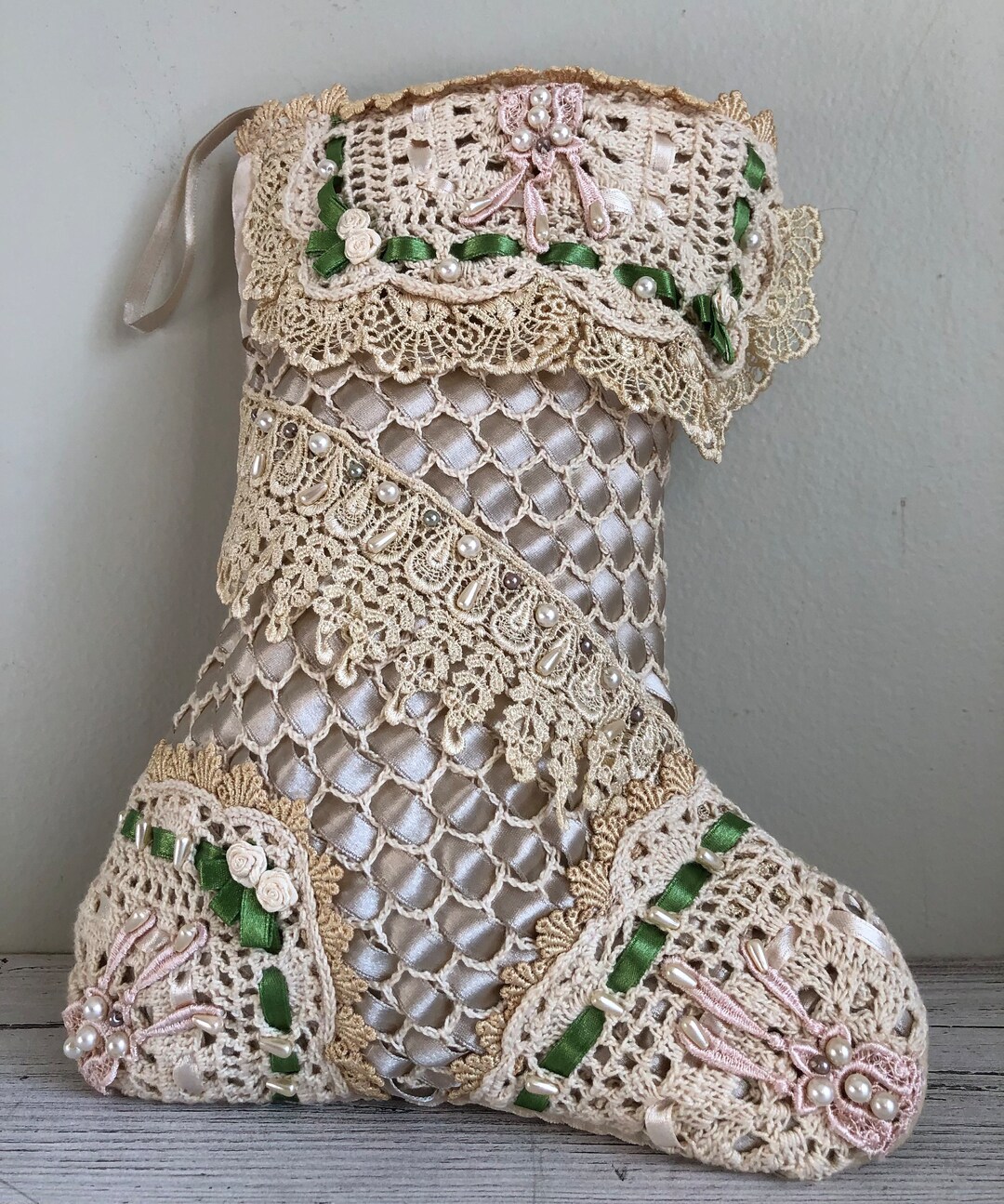 Vintage Christmas Stocking by Wayne Kleski | Victorian Christmas - Etsy