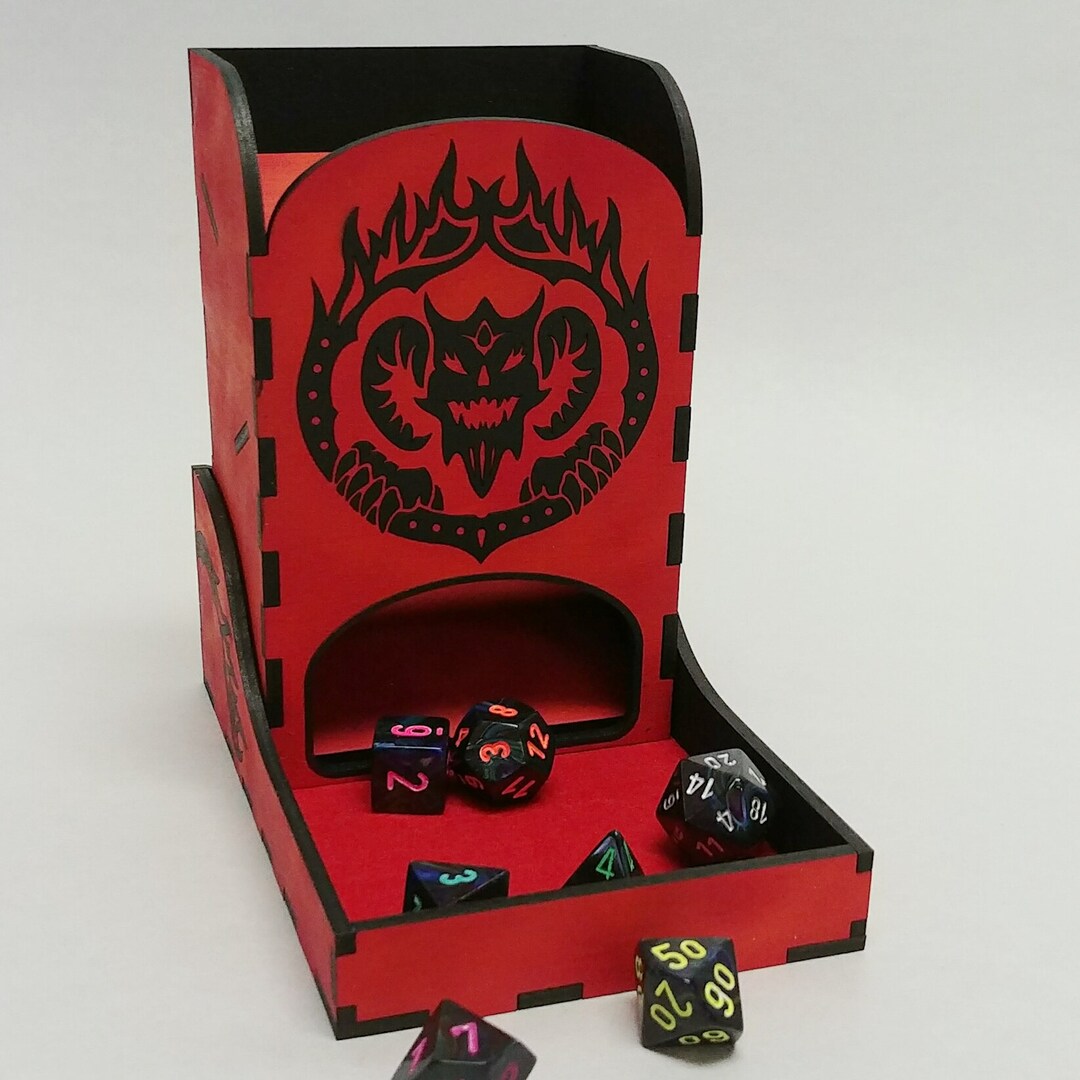 Demon Wood Folding Dice Tower for Tabletop Gaming - RPG | Dungeons and ...