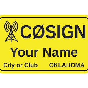 Amateur Radio Plastic Name Badge With Clip, Magnet Back or Blue Lanyard ...