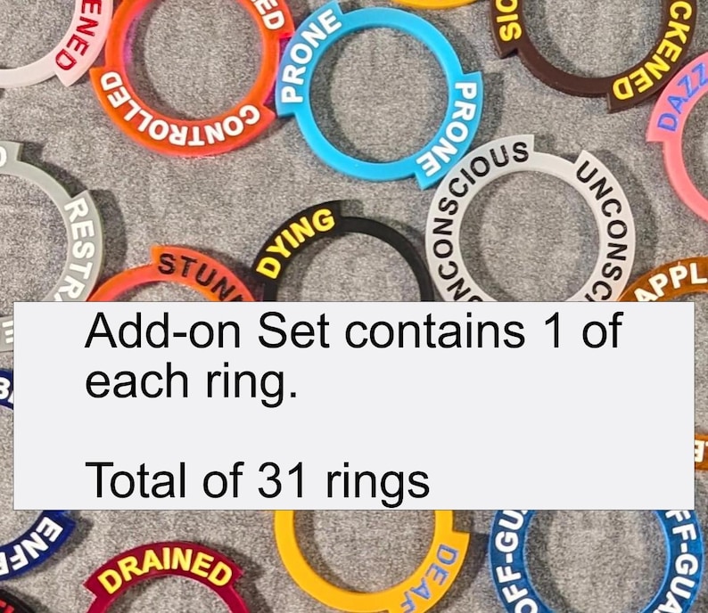 Pathfinder 2E Condition Rings and Status Effect Markers, Remaster - RPG ...