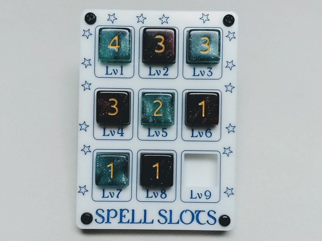 Spell Slot Counter for D&d/dungeons and Dragons Spell Counter/dice ...