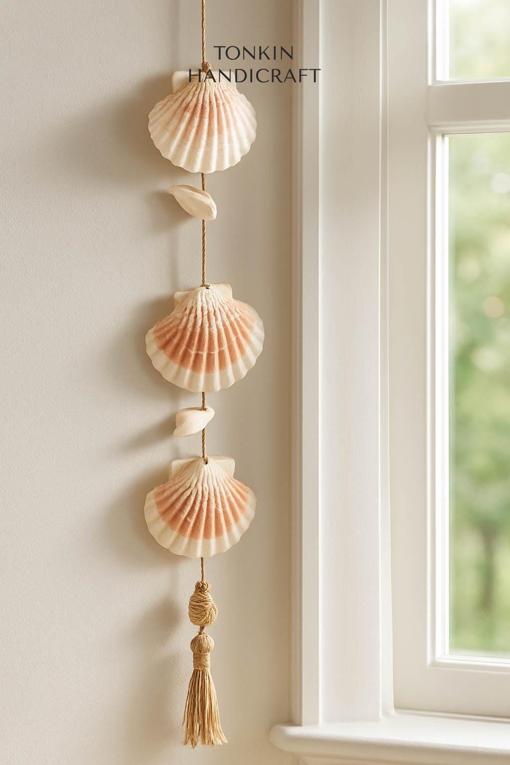 Shell Beach Garland, Seashell Garland, Beach Party Garland, Coastal ...