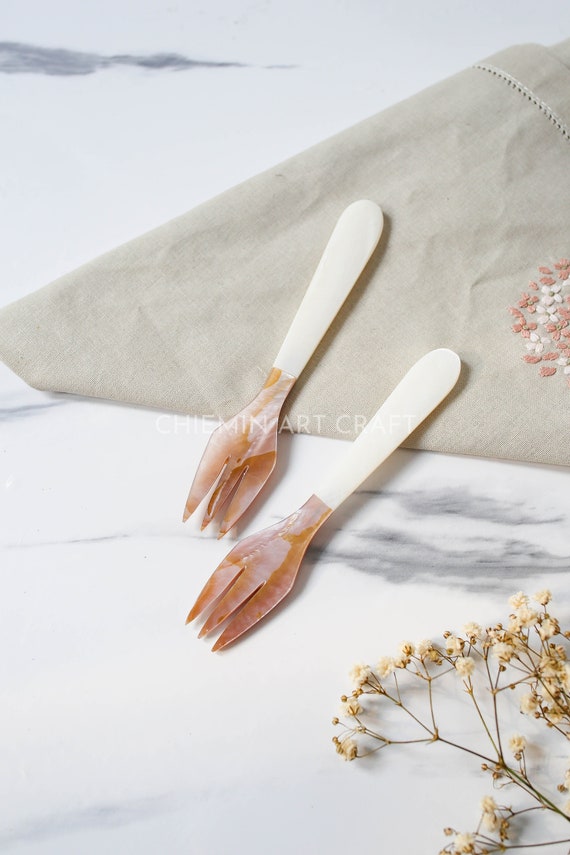 Mother of Pearl Seashell Fork Natural Personalized Utensils - Etsy