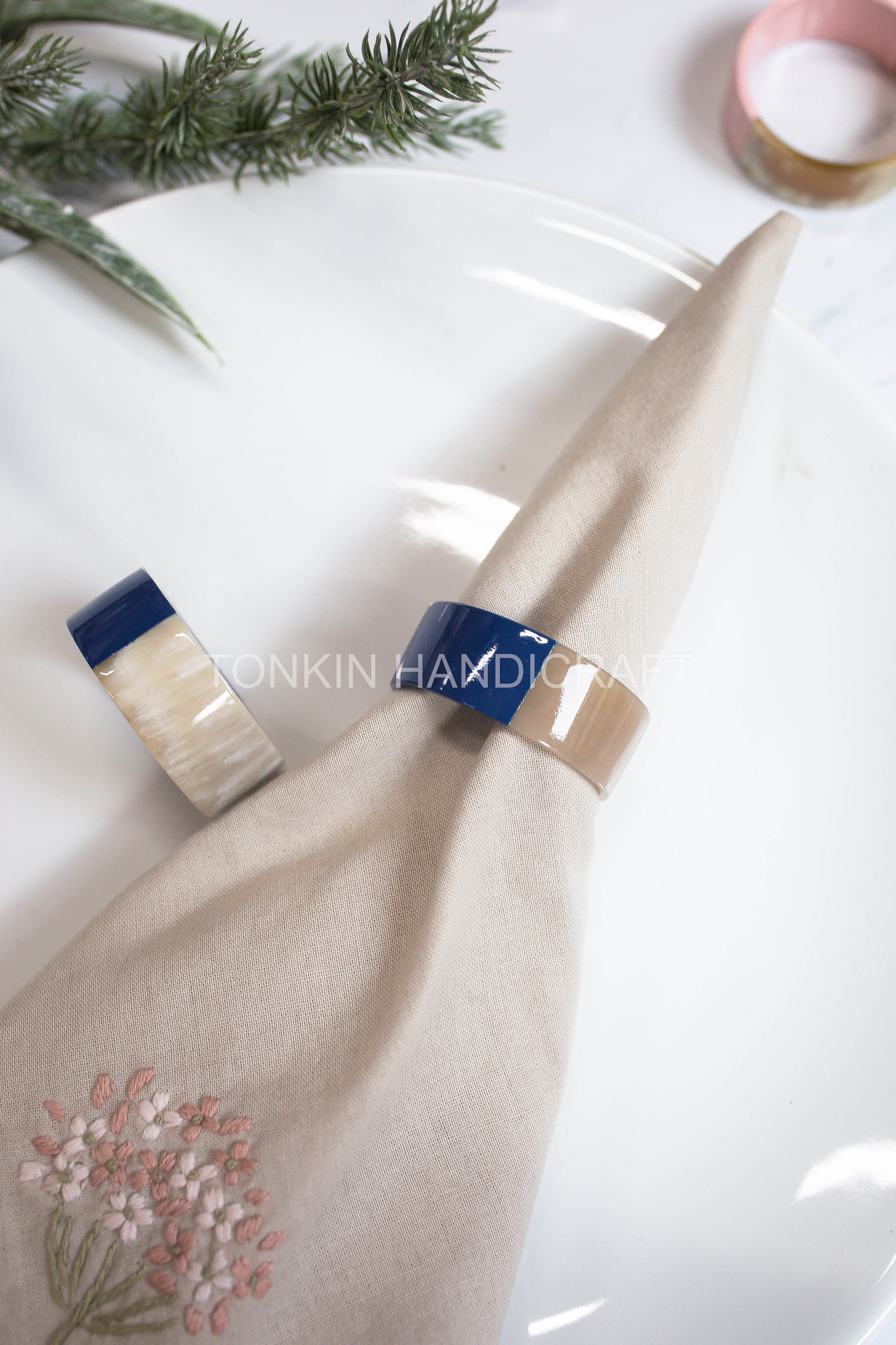 Buffalo Horn Napkin Ring, Table Decor, Boho Napkin Ring, Natural ...