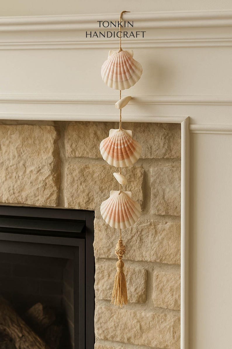 Shell Beach Garland, Seashell Garland, Beach Party Garland, Coastal ...