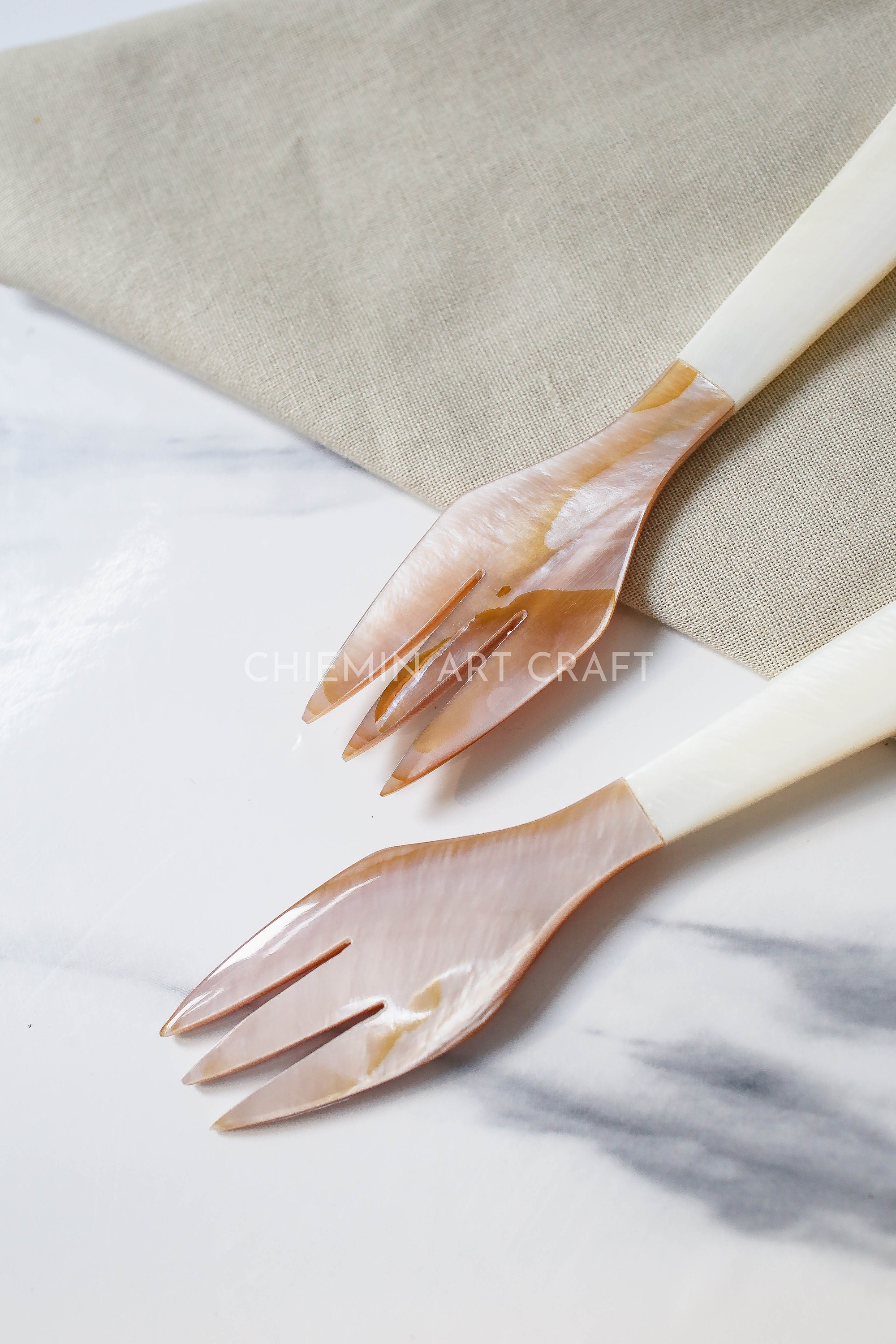 Mother of Pearl Seashell Fork Natural Personalized Utensils - Etsy