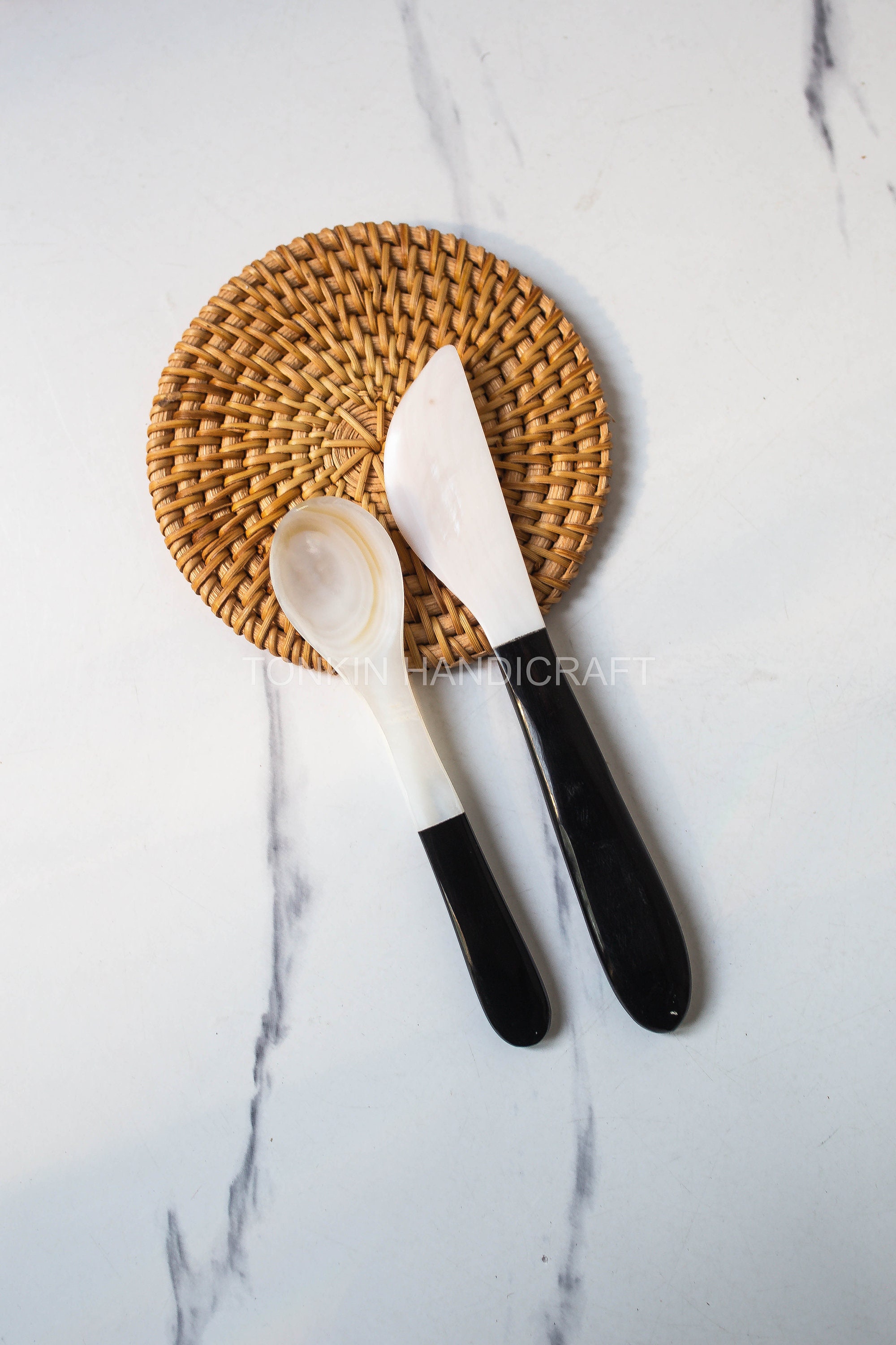 Mother of Seashell Spreader Butter Spreader Knife 1, Natural Horn ...