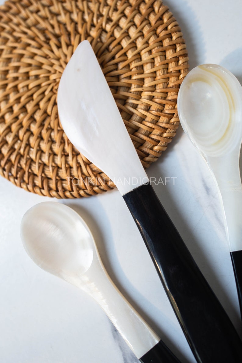 Mother of Seashell Spreader Butter Spreader Knife 1, Natural Horn ...
