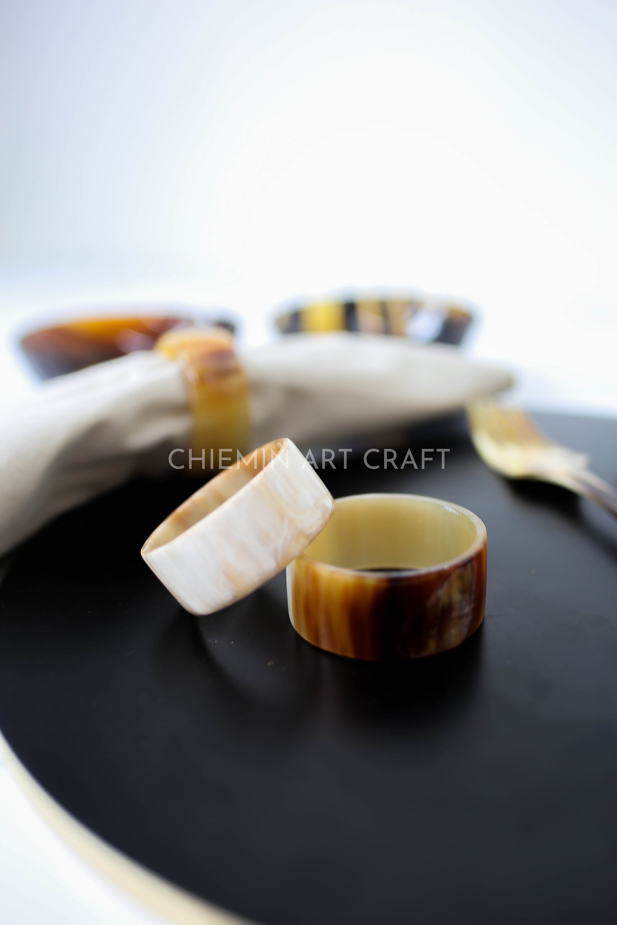 Buffalo Horn Napkin Ring, Table Decor, Boho Napkin Ring, Natural ...