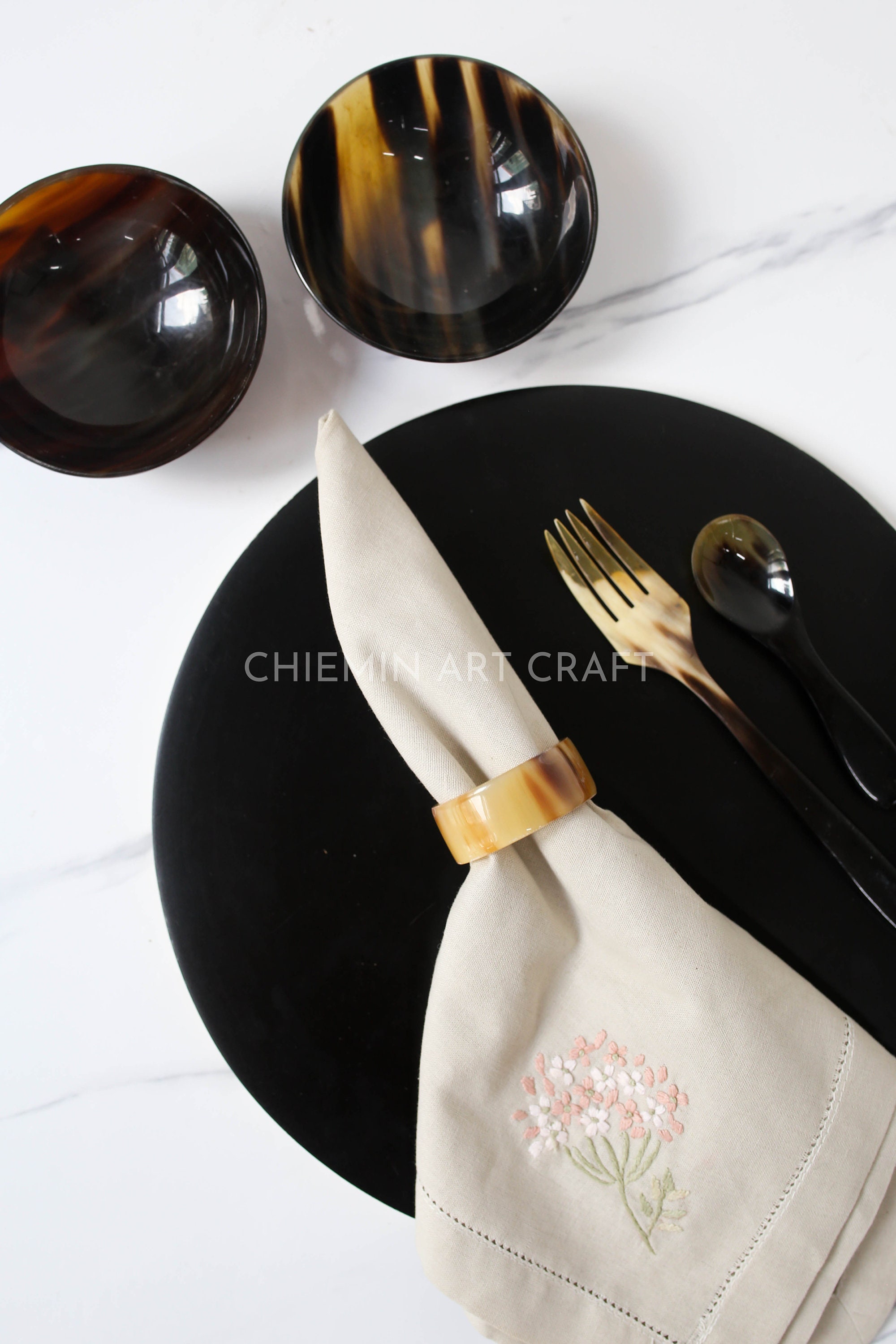 Buffalo Horn Napkin Ring, Table Decor, Boho Napkin Ring, Natural ...