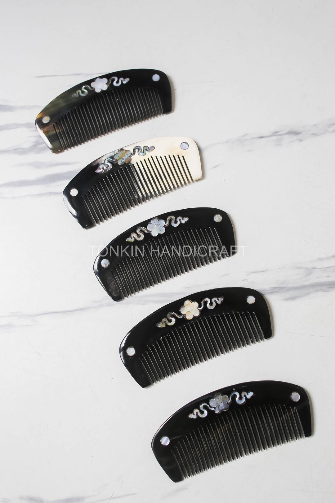 Personalized Horn Comb, Natural Buffalo Horn Comb, Wide Tooth Comb ...