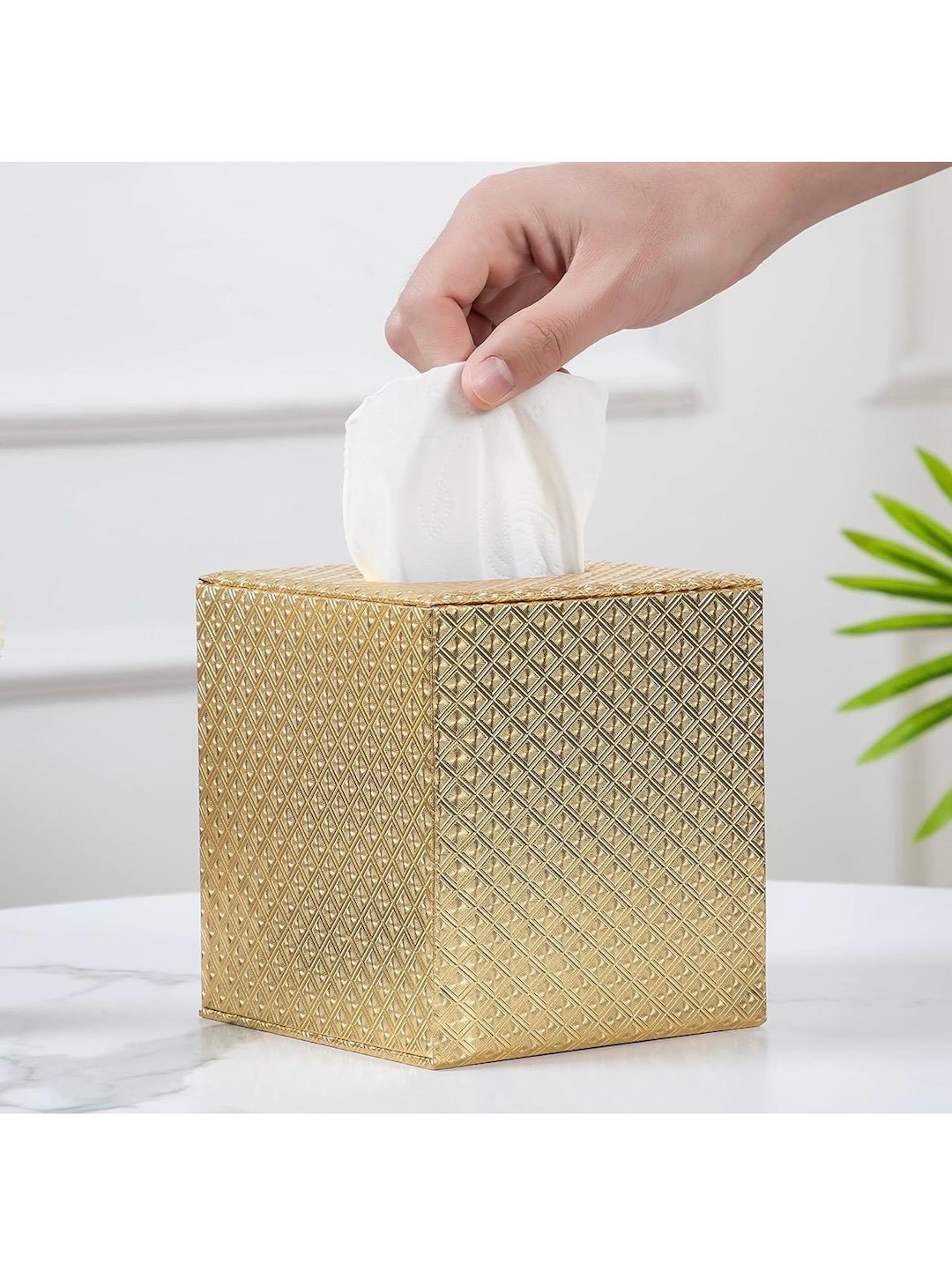 Gold Tissue Box Cover,tissue Box Cover Square,gold Tissue Box Holders ...