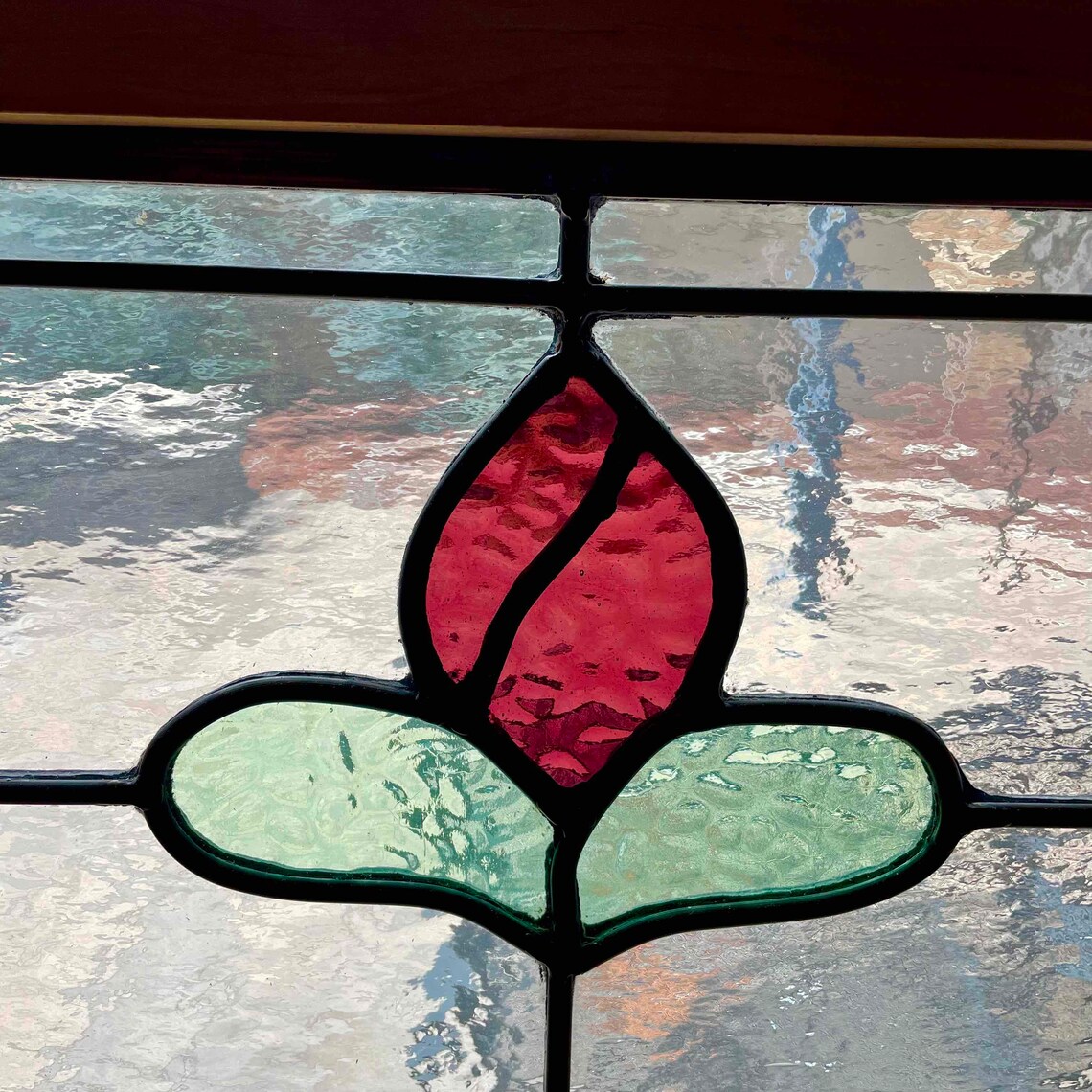 Framed Stained Glass Window Transom Panel - Etsy