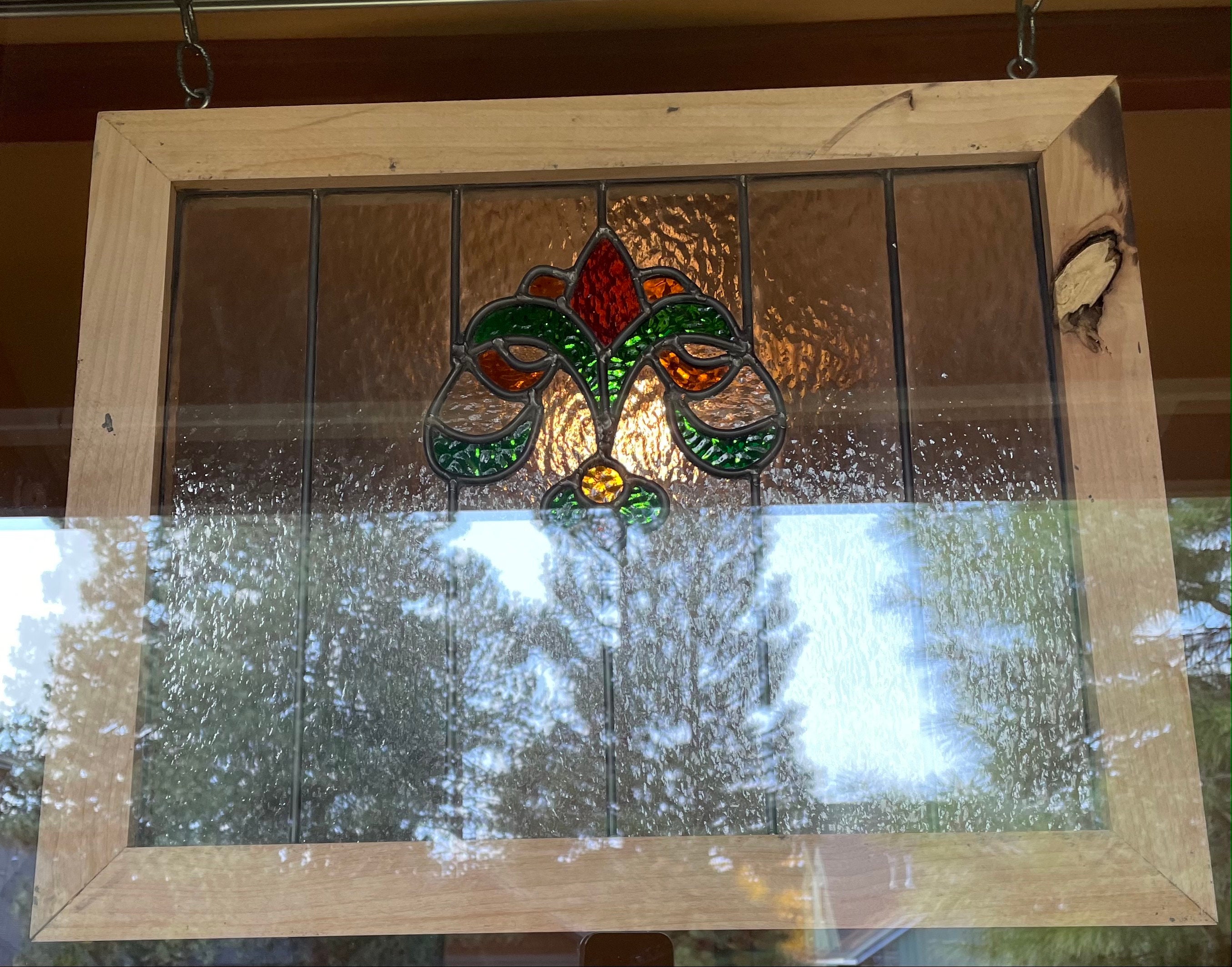 Framed Stained Glass Window - Etsy