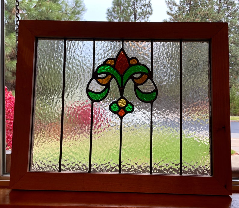 Framed Stained Glass Window - Etsy
