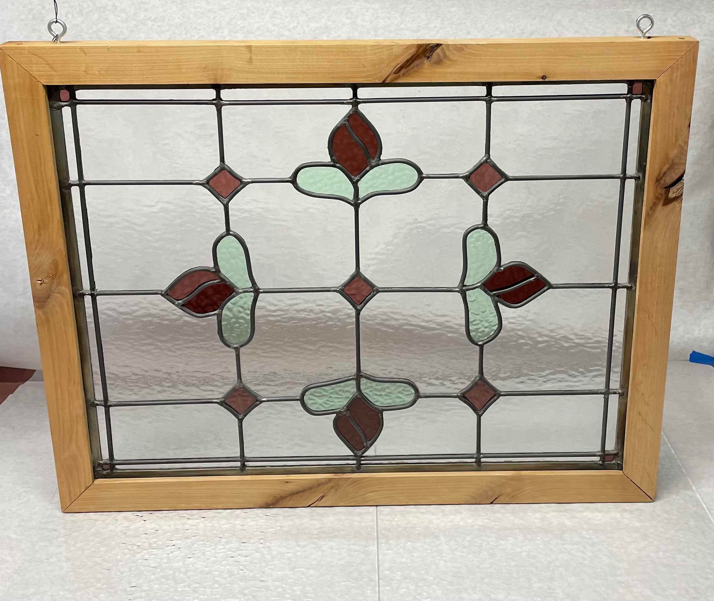 Framed Stained Glass Window Transom Panel - Etsy
