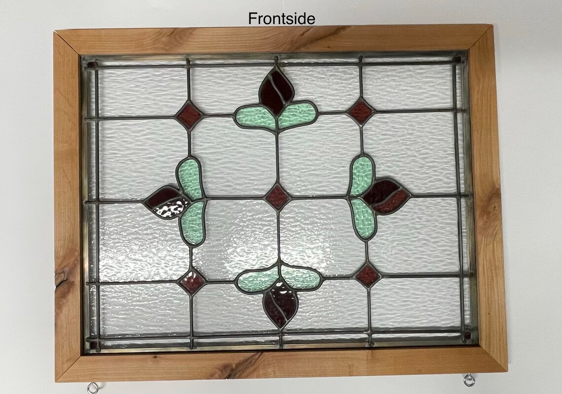 Framed Stained Glass Window Transom Panel - Etsy