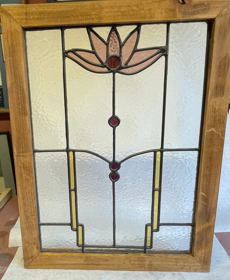 Art Deco Stained Glass Window - Etsy