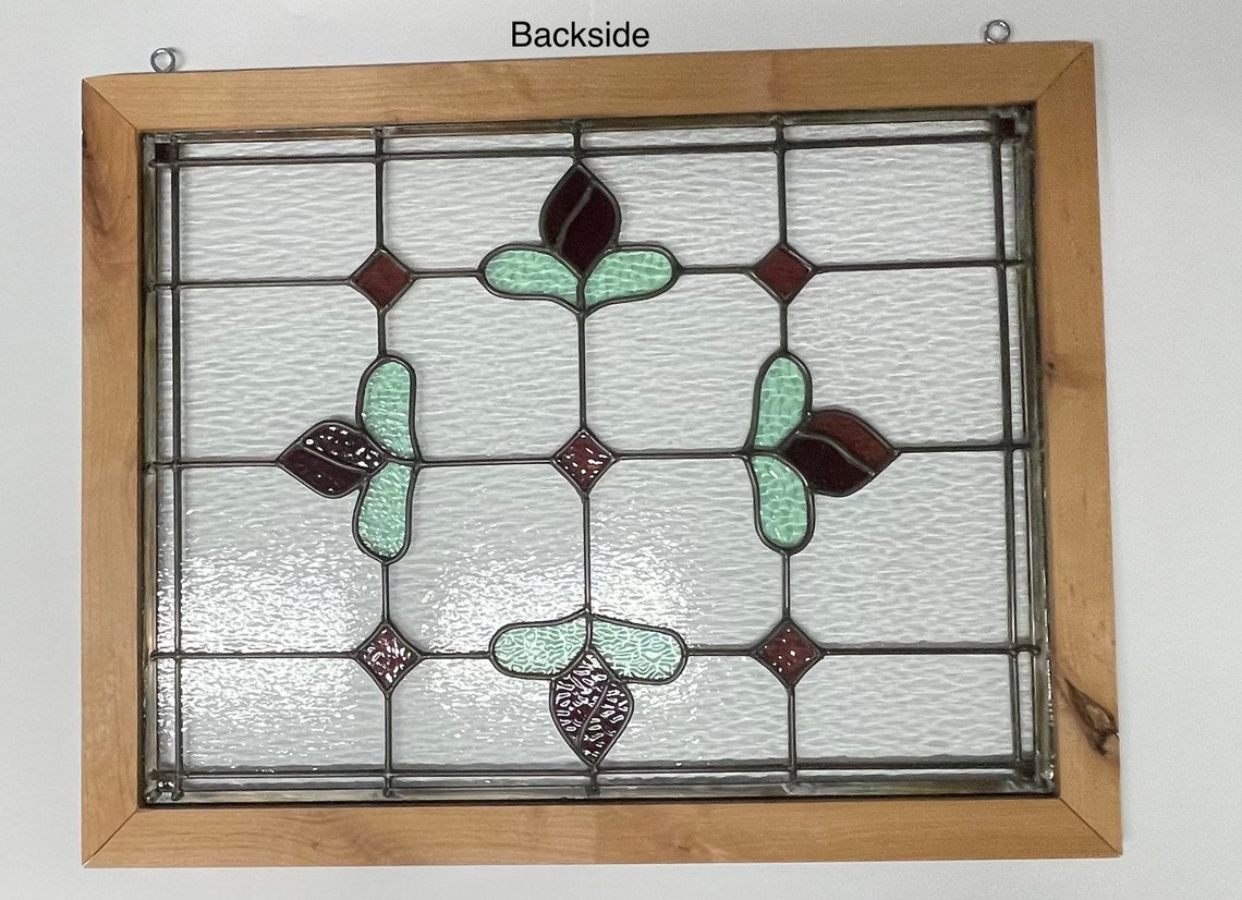 Framed Stained Glass Window Transom Panel - Etsy
