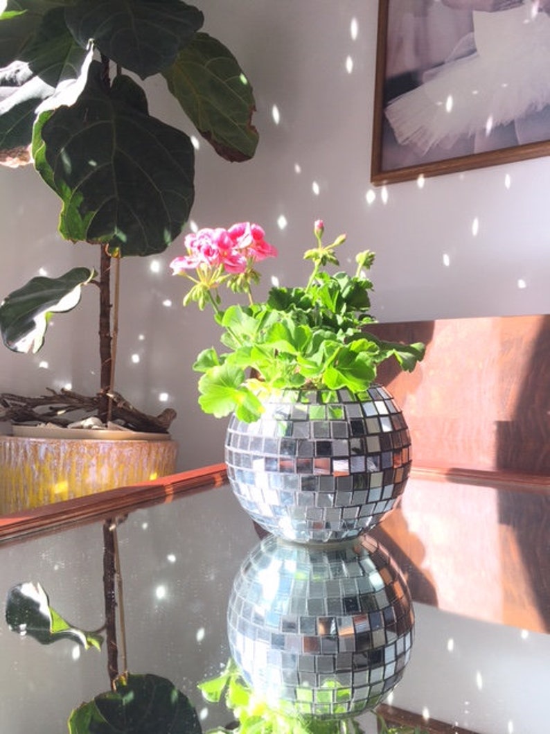 Disco Ball Flower Pot - Etsy