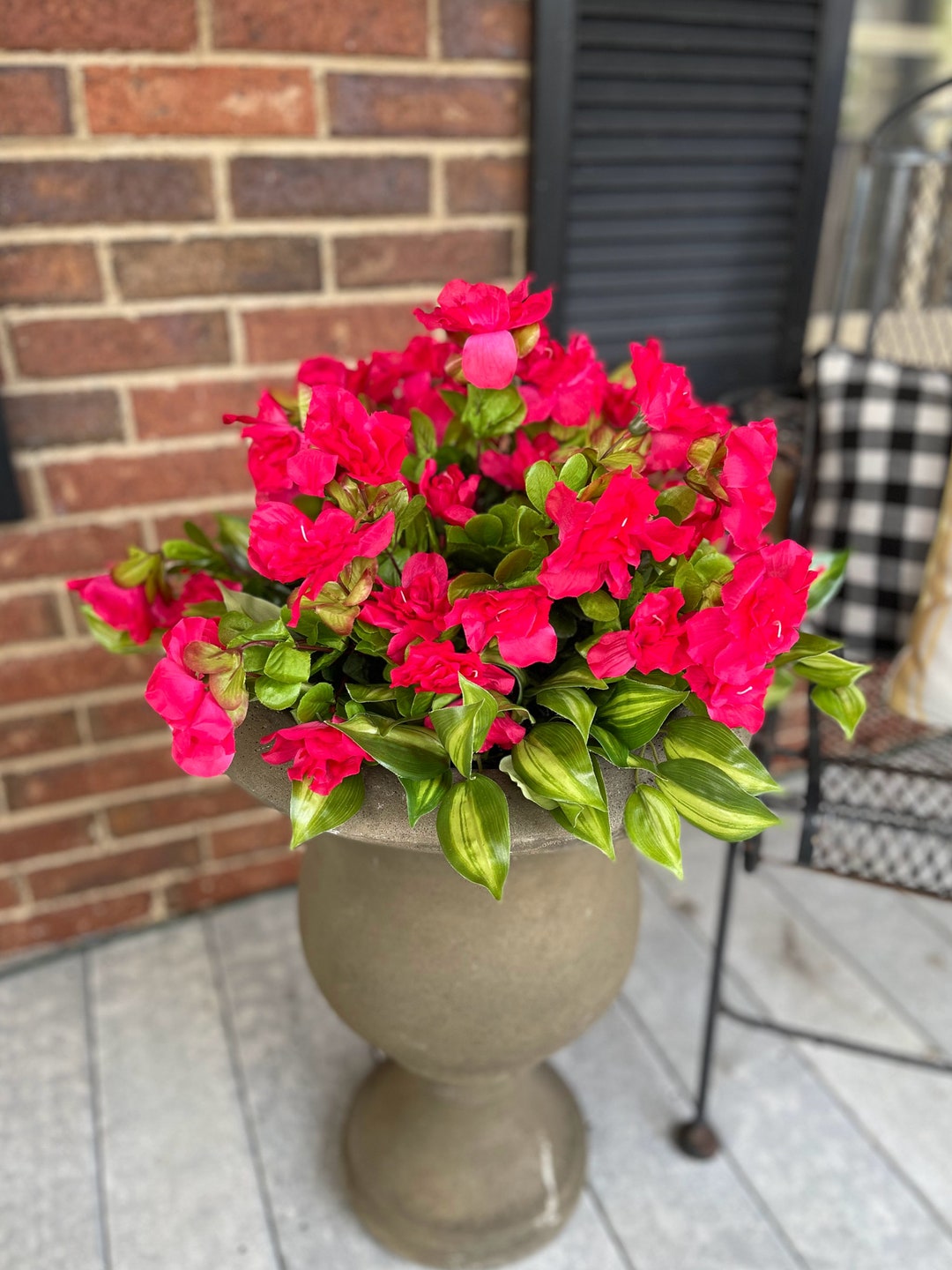 Urn Filler for Spring, Spring Front Porch Planter With Artificial ...