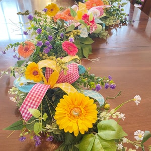 Spring Floral Garland, Spring Garland for Mantle, Easter Mantle Decor ...