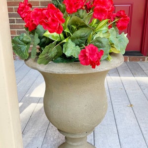 Red Geranium Urn Filler, Artificial Flowers for Outdoors, Faux Geranium ...