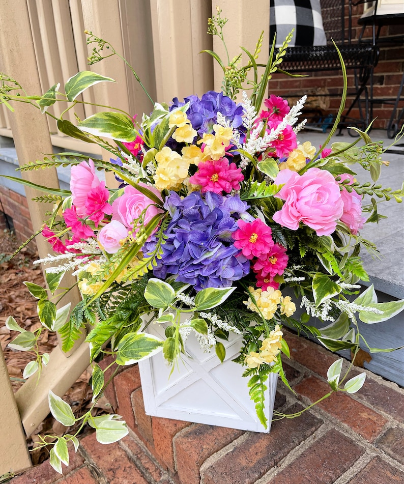 Urn Filler for Spring, Spring Front Porch Planter, Spring Urn Filler ...