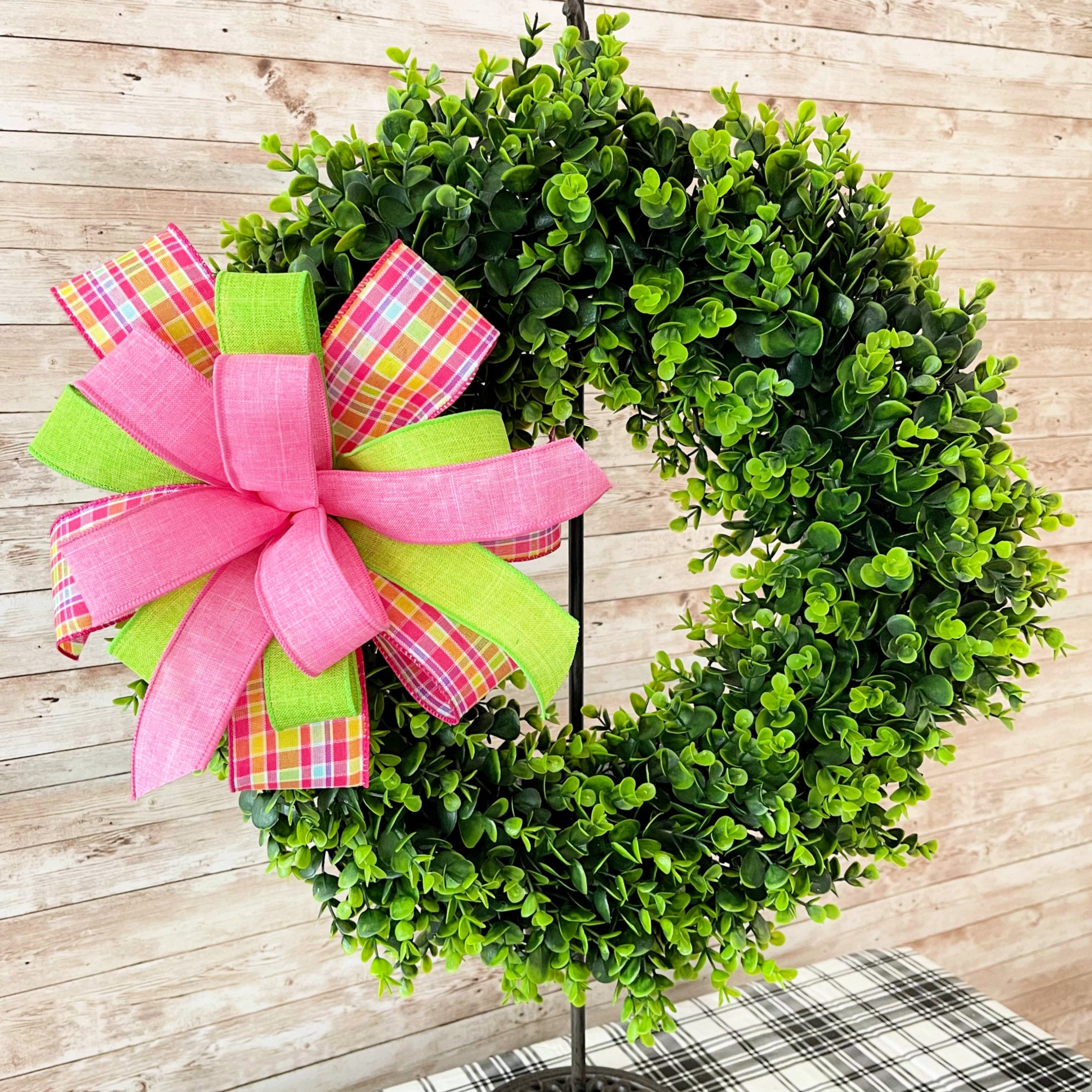 Spring Wreath Bow, Easter Wreath Bow, Spring Lantern Bow, Easter Basket ...
