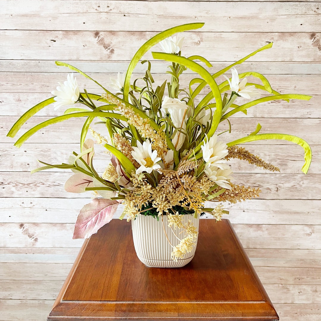 Small Fall Arrangement, Fall Flower Centerpiece, Fall Tabletop Decor ...