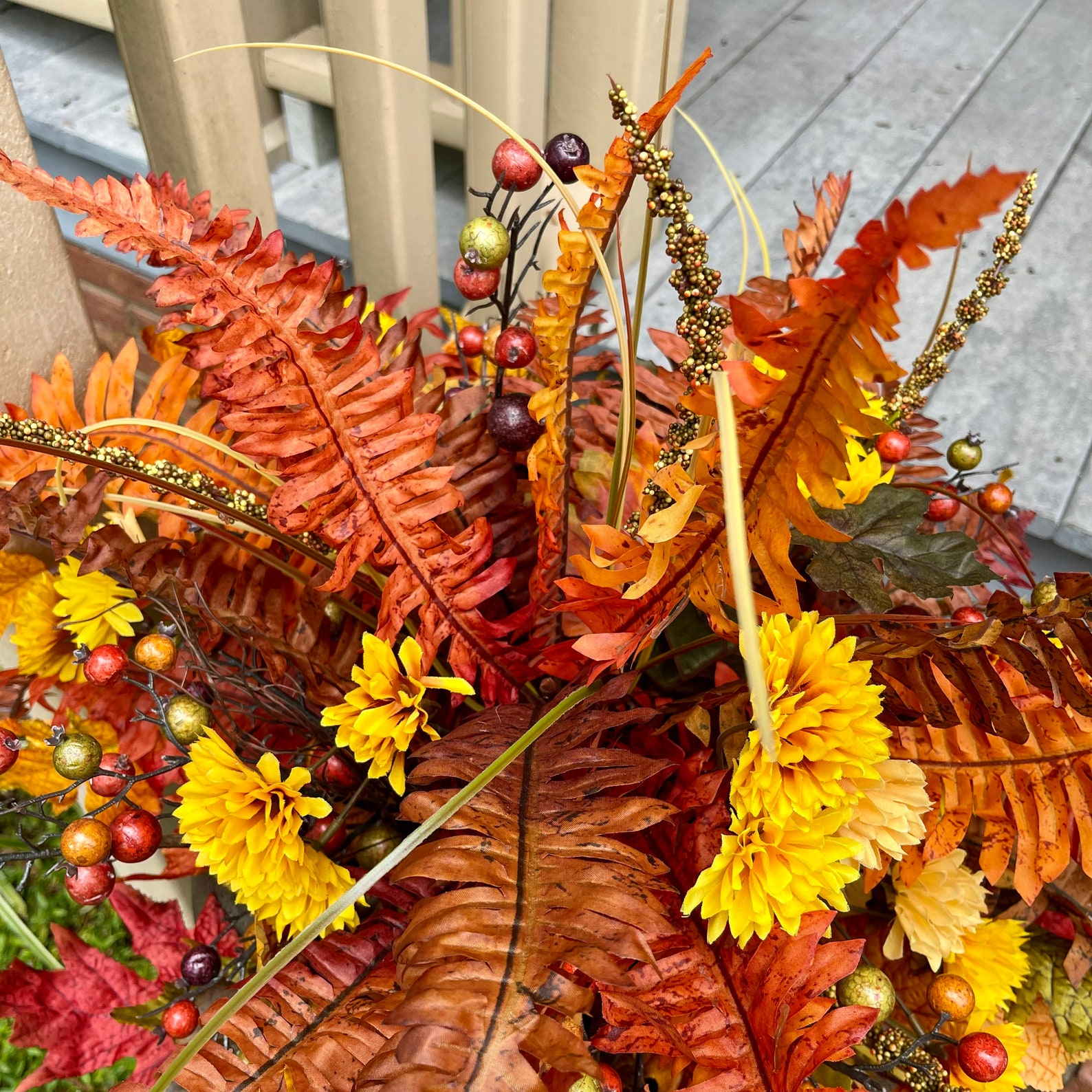 Fall Front Porch Planter Fall Urn Filler for Outdoors Fall - Etsy